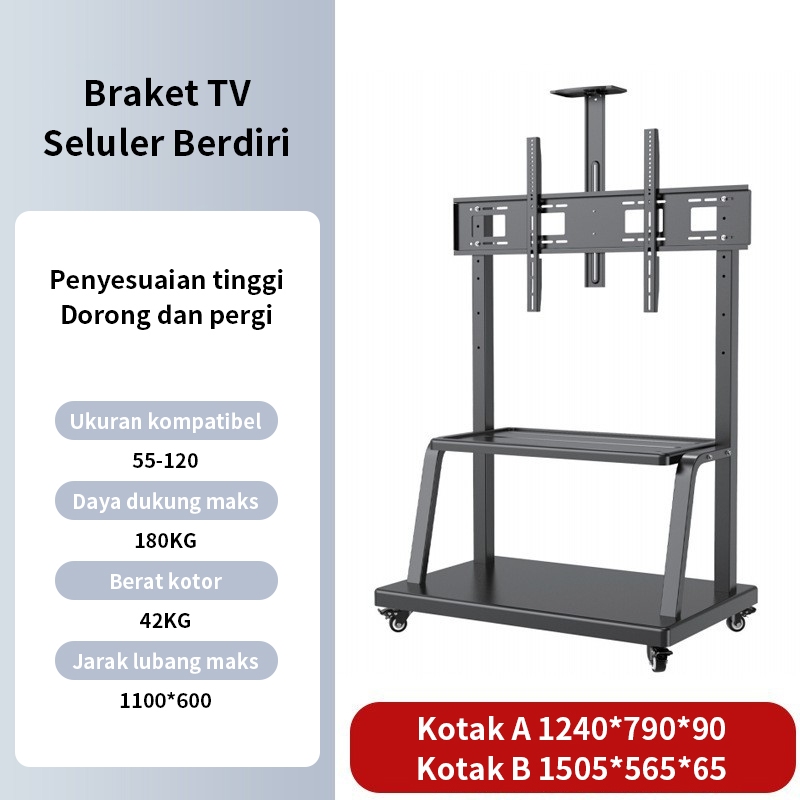 Jual Epic Finds Bracket TV LED 32-120 Inci dengan Tray, Stand TV Beroda ...