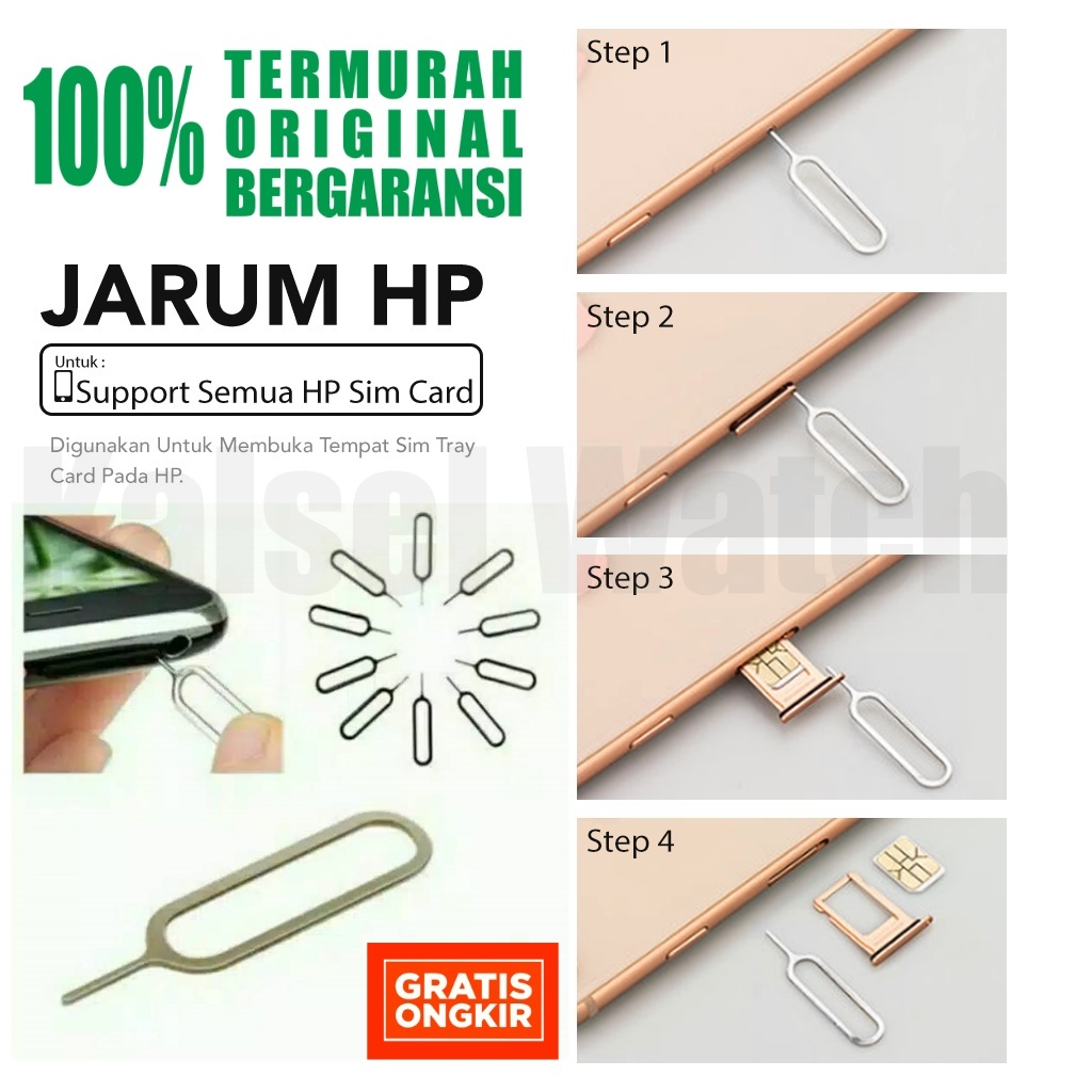 Jual Pin Tusukan Sim Card Jarum Colokan Pembuka Kartu Hp Pembuka Sim ...