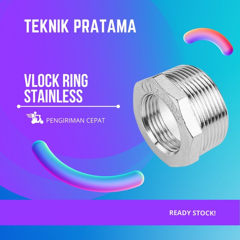 Jual 3/4 x 1/4 Bushing / Vlok Ring Stainless Steel 3/4 x 1/4 | Shopee ...