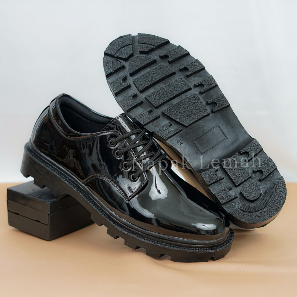 Jual Sepatu pdh pendek pria sepatu kantor pantopel dinas mengkilap dan ...