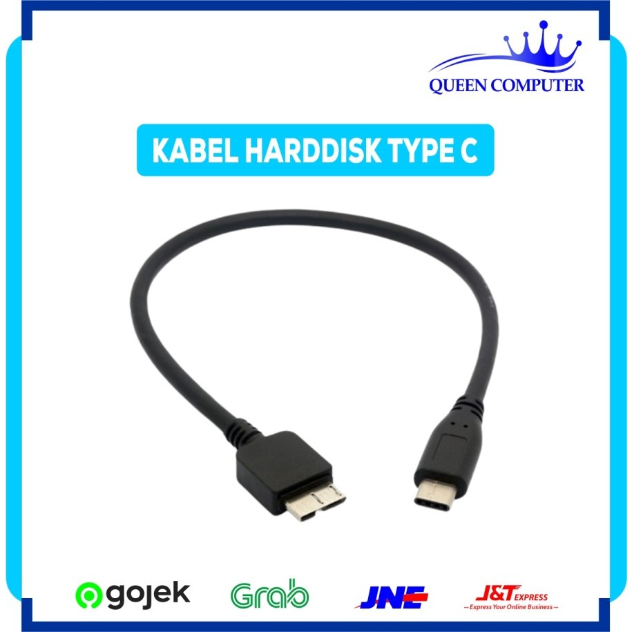 Jual Kabel HDD Eksternal USB 3.0 Micro B to Type C Data Hardisk ...