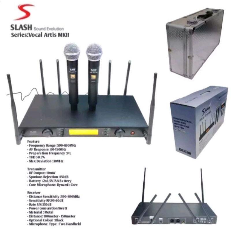 Jual MIC WIRELESS SLASH VOCAL ARTIS MKII ORIGINAL 6 ANTHENA + HARDCASE ...