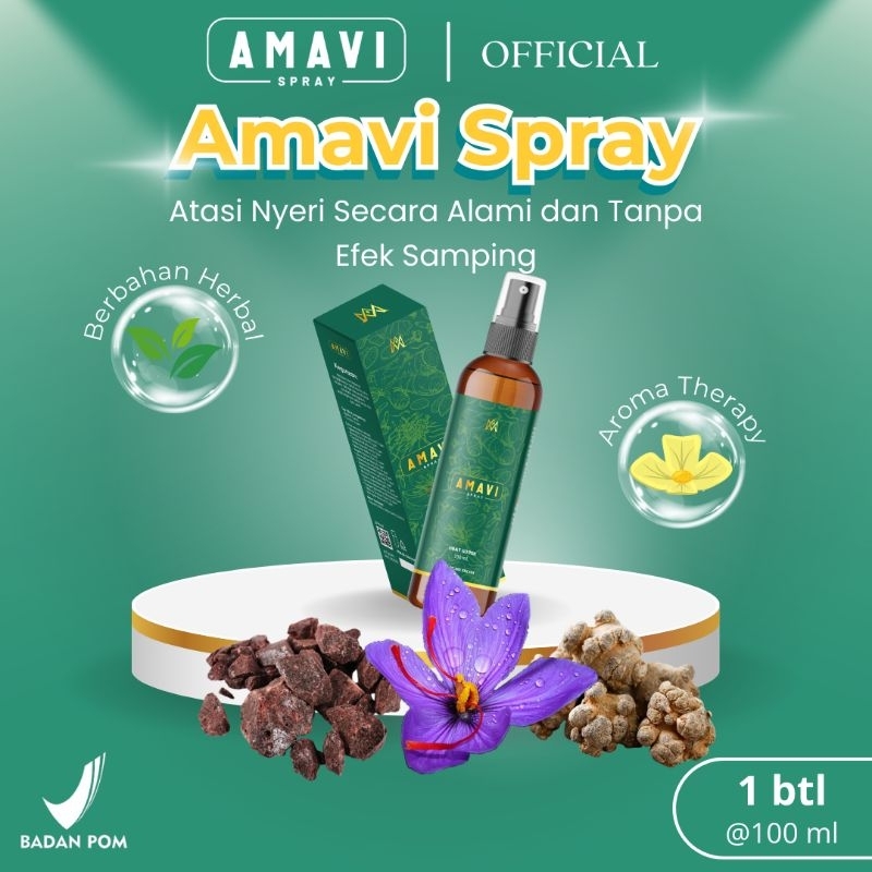 Jual AMAVI SPRAY Obat Gosok Semprot Premium untuk Mengatasi Memar Pegal ...