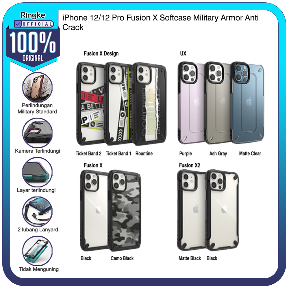Jual Ringke iPhone 12 mini Fusion X Softcase Military Armor Anti Crack ...