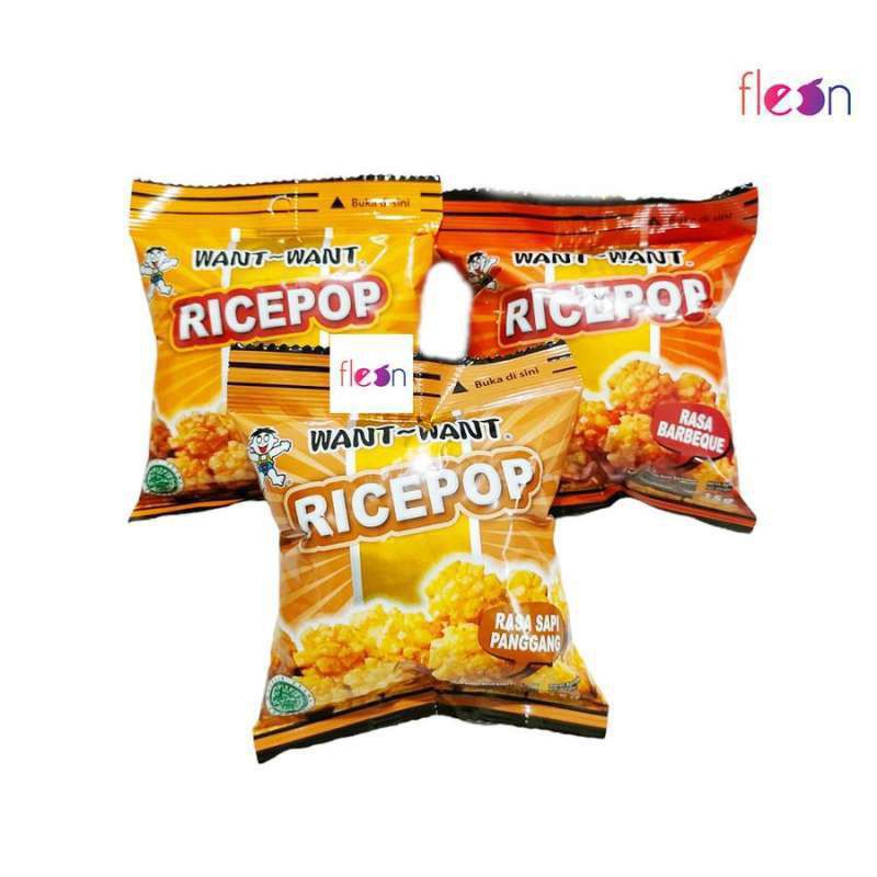 Jual want~want rice pop original, Barbeque, dan Sapi Panggang/ 15g, 30g ...