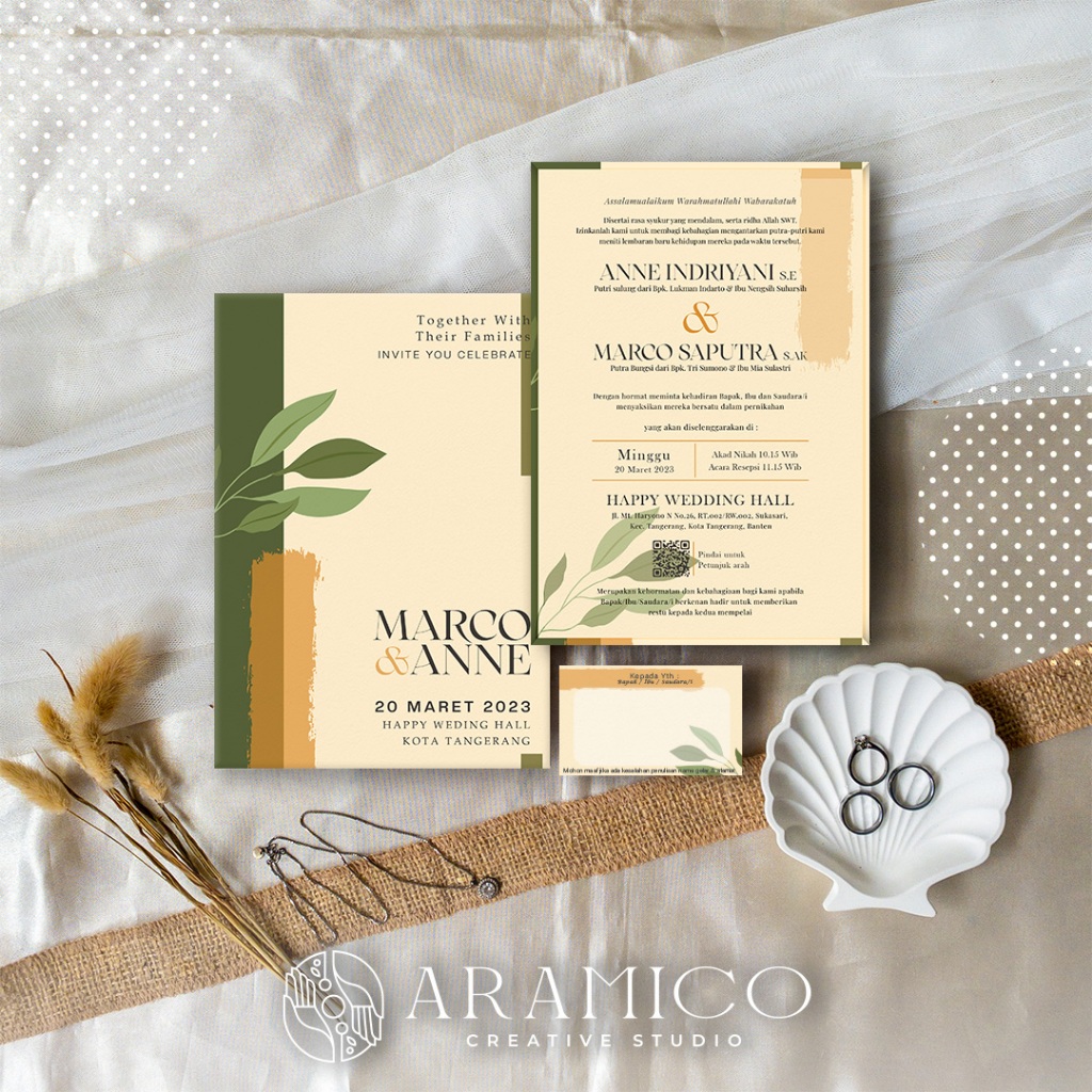 Jual Undangan Pernikahan Elegan minimalis Single Hardcover. Cetak ...