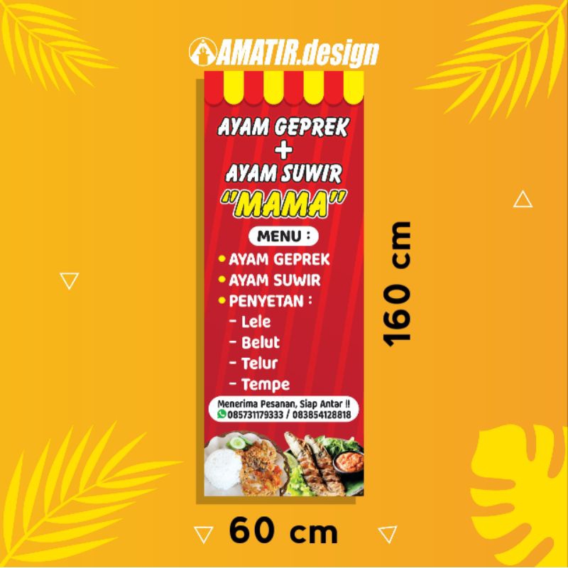 Jual BANNER AYAM GEPREK (60x160 cm) | Shopee Indonesia