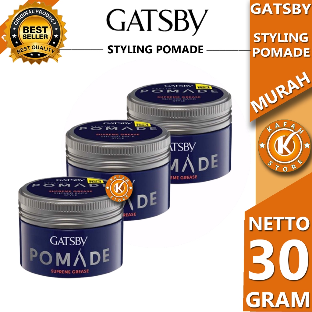 Jual GATSBY STYLING POMADE KEMASAN 30 GRAM kafah store | Shopee Indonesia