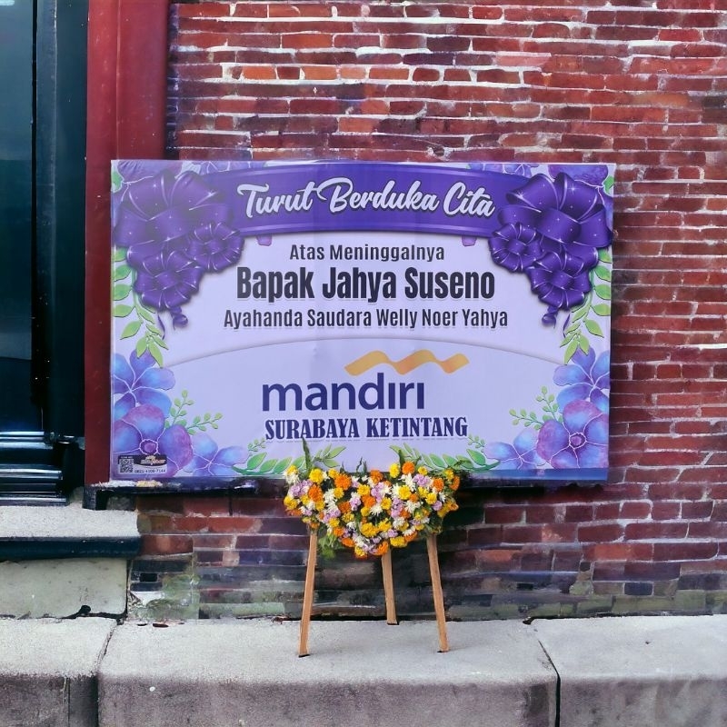 Jual Custom Design Desain Karangan Bunga Banner Cetak Semua Acara ...