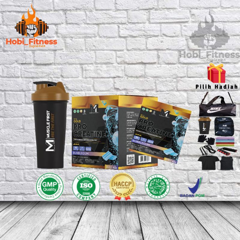 Jual PRO CREATINE Monohydrate 42gram 7 sachet Muscle First Suplemen ...