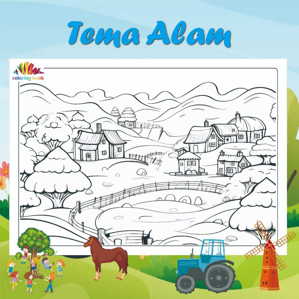 Jual KERTAS MEWARNAI / COLORING / KERTAS GAMBAR / ALAM A / KERTAS ...