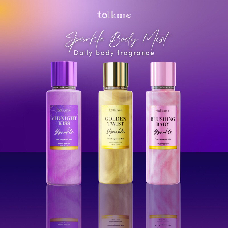 Jual BODY MIST 275ML TALKME SPARKLING BPOM TAHAN LAMA BODY MIST TALKME ...