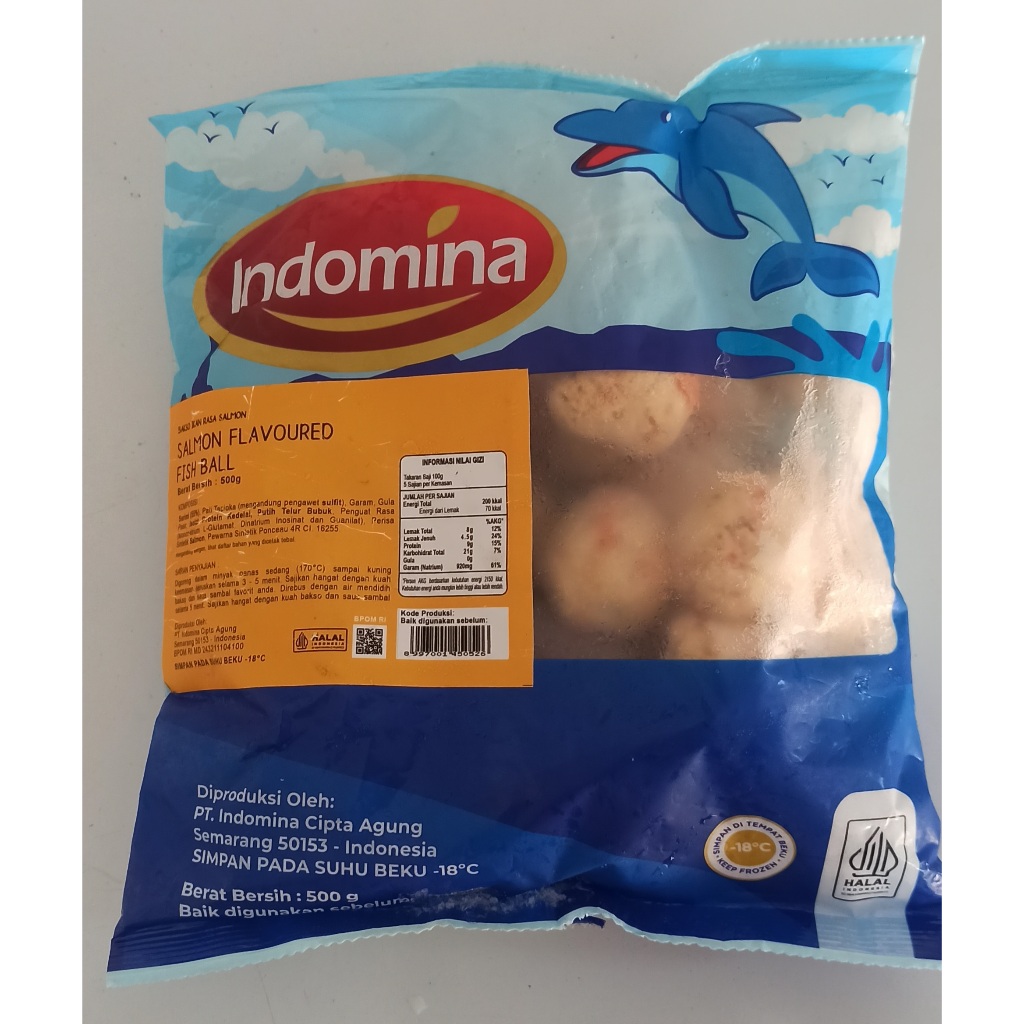Jual Bakso Ikan Rasa Salmon I Salmon Flavored Fish Ball Indomina 500gr ...