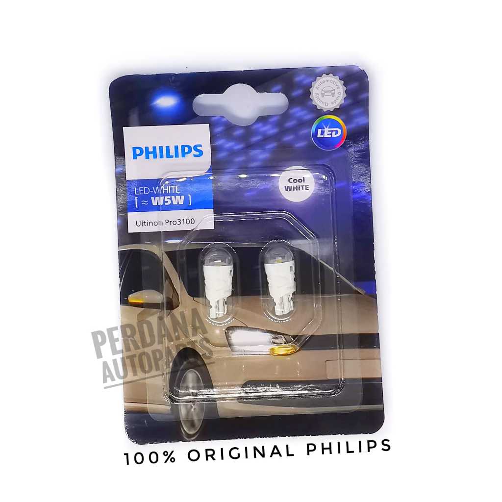 Jual Bohlam PHILIPS LED Ultinon Pro3100 T10 12V W5W Lampu Kecil, Lampu ...
