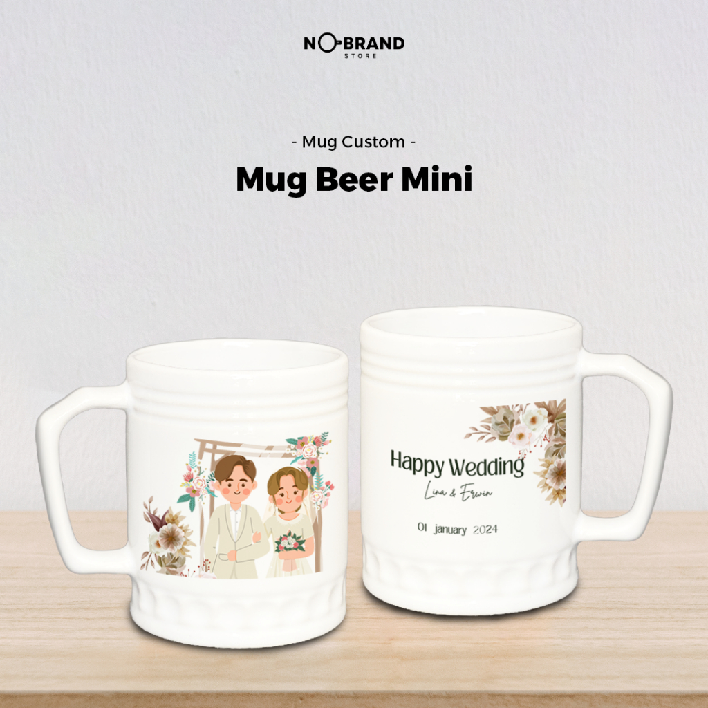 Jual MUG CUSTOM SOUVENIR GELAS MUG CUSTOM MUG BEER MINI | Shopee Indonesia