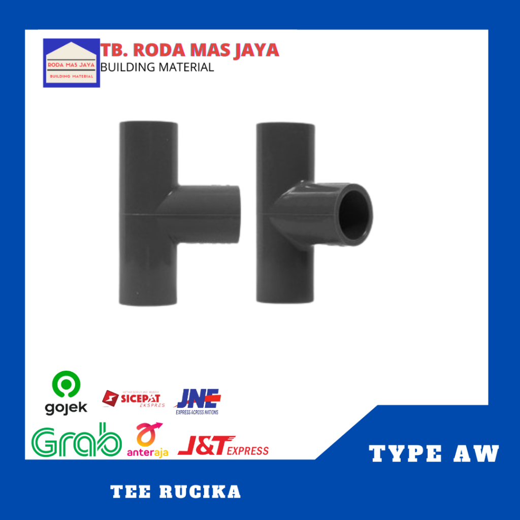 Jual Sambungan Pipa Te/Tee Pipa PVC Rucika Type AW | Shopee Indonesia