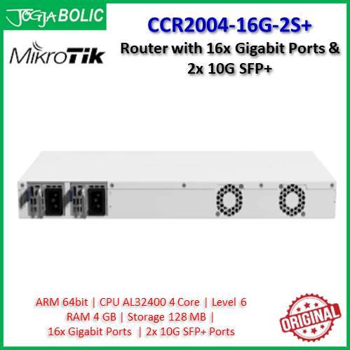 Jual MikroTik CCR2004-16G-2S+ Router with 16x Gigabit Ports & 2x 10G ...