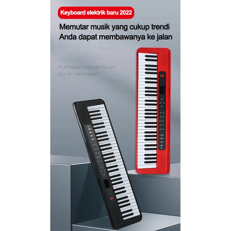 Jual Keyboard elektrik portabel profesional 61 tuts keyboard elektrik ...