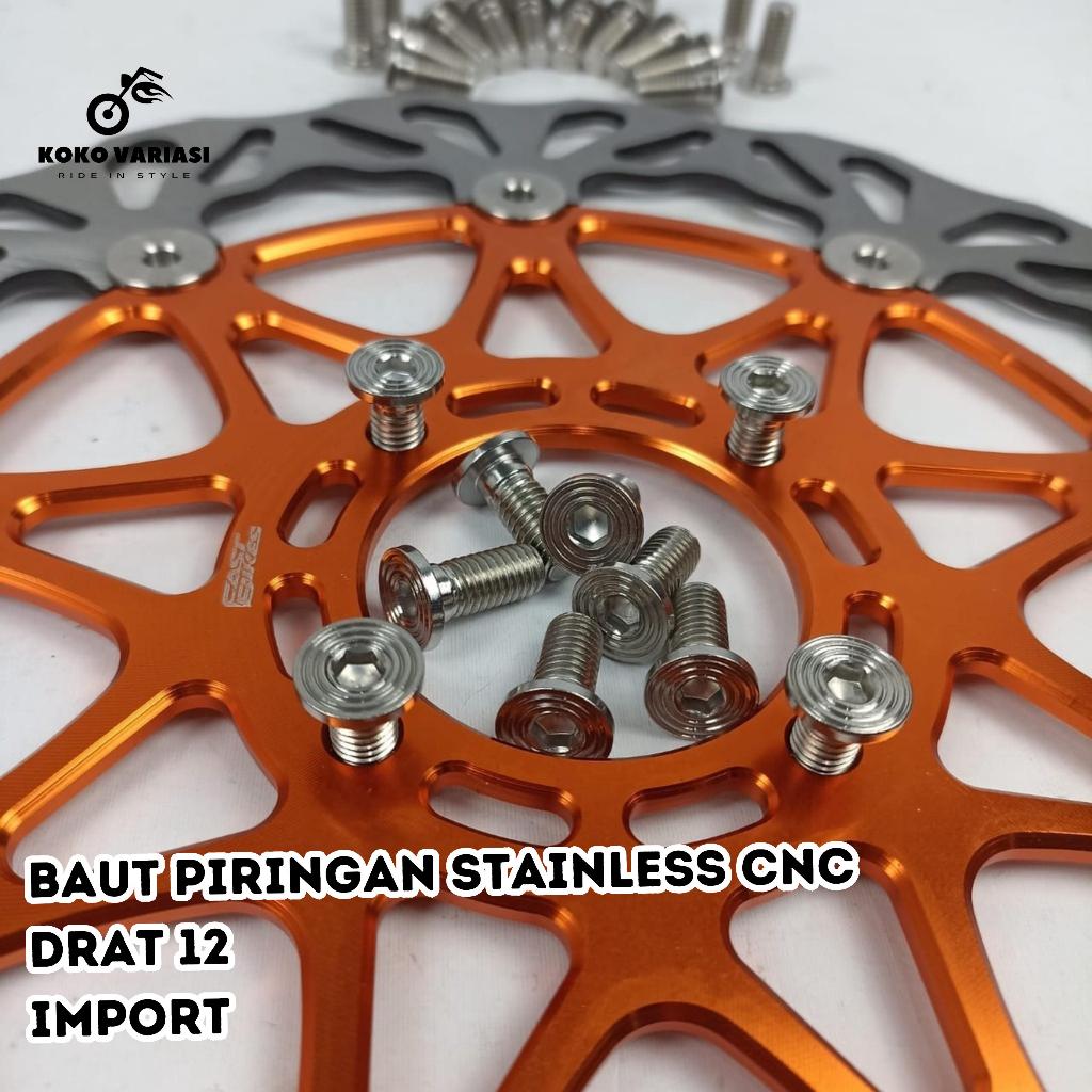 Jual BAUT PIRINGAN STAINLESS BAUT DISC STAINLESS SS DRAT 12 BAUT DISC CAKRAM CNC BAUT PIRINGAN ...