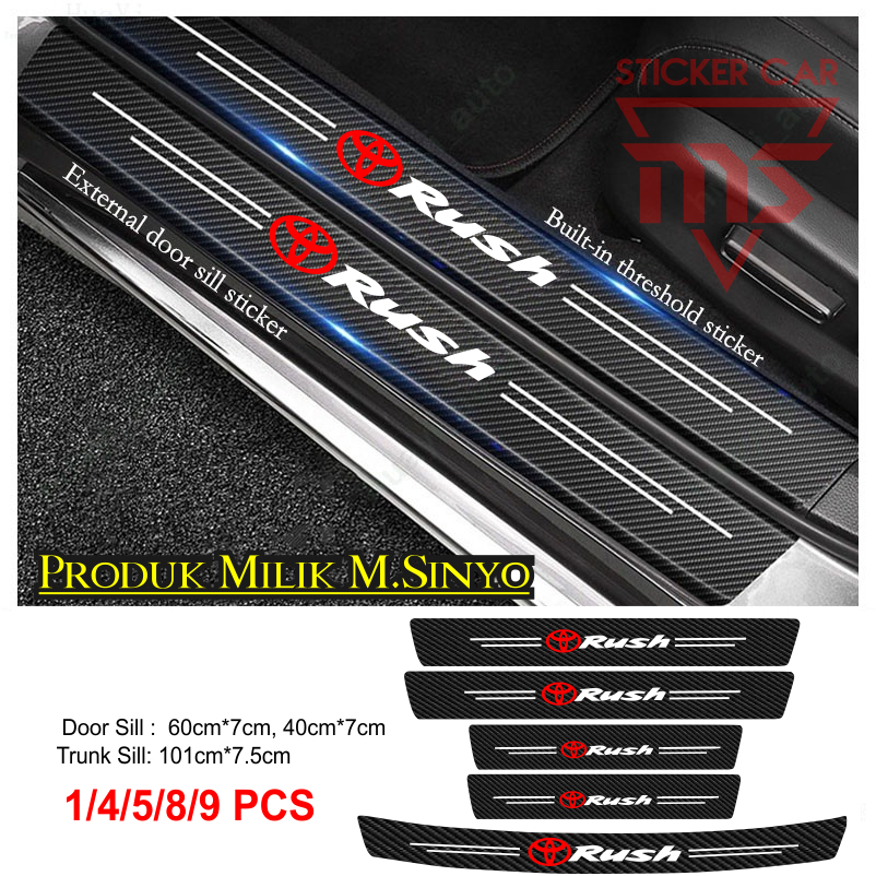 Jual stiker rush sticker toyota rush karbon fiber 9pcs pelindung ...