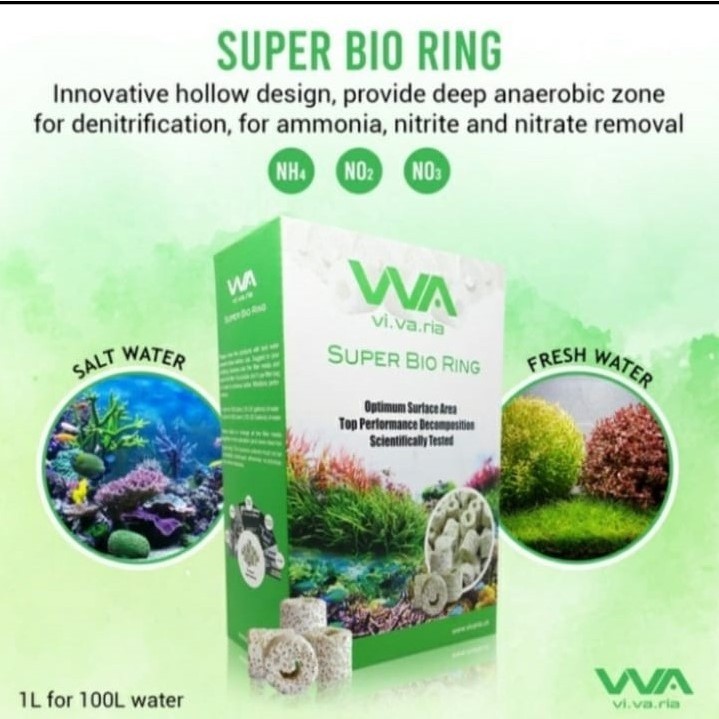Jual Vivaria Super Bio Ring (media bacteria aquascape/air tawar ...