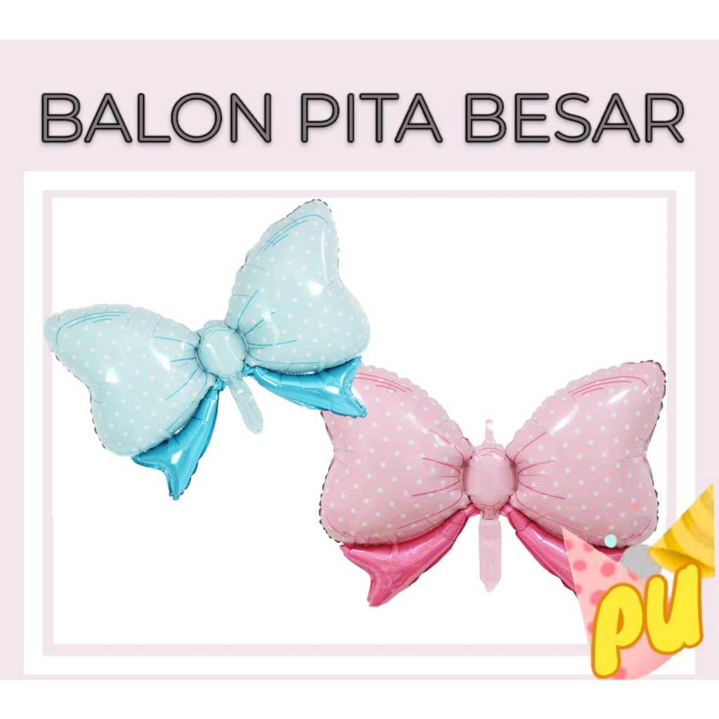 Jual Balon PITA BESAR / Balon Foil Bow Pita Rambut | Shopee Indonesia