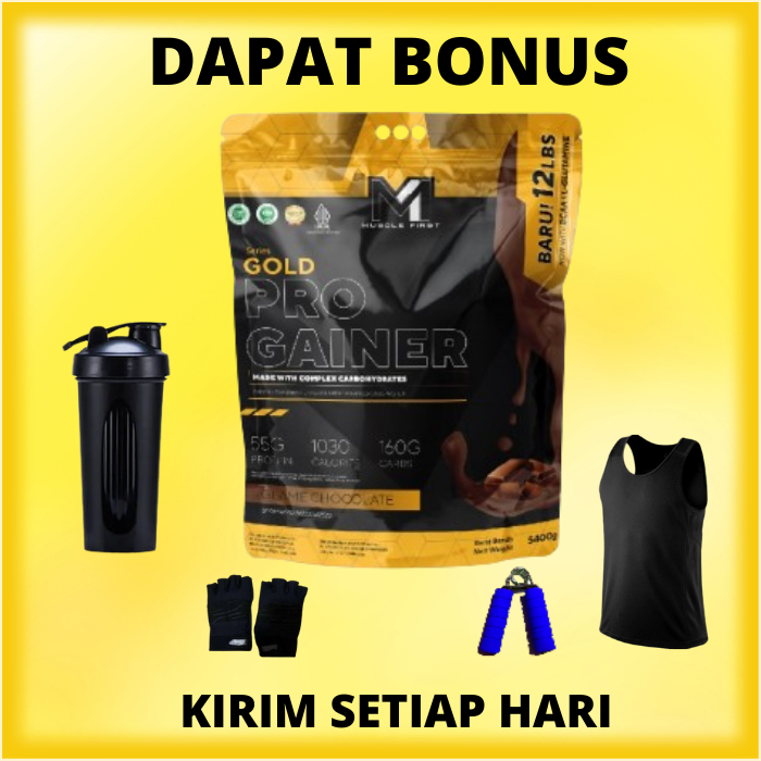 Jual PRO GAINER 12 LBS ORIGINAL M1 GAINER 12 LBS MUSCLE FIRST HALAL ...