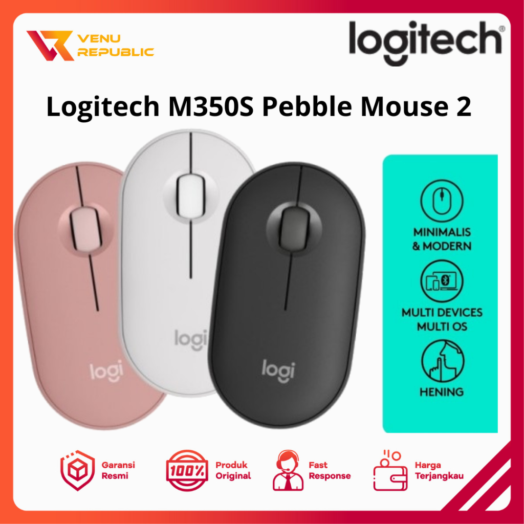 Jual Logitech Pebble 2 M350s Mouse Wireless Bluetooth Slim Silent Garansi Resmi 1 Tahun | Shopee ...