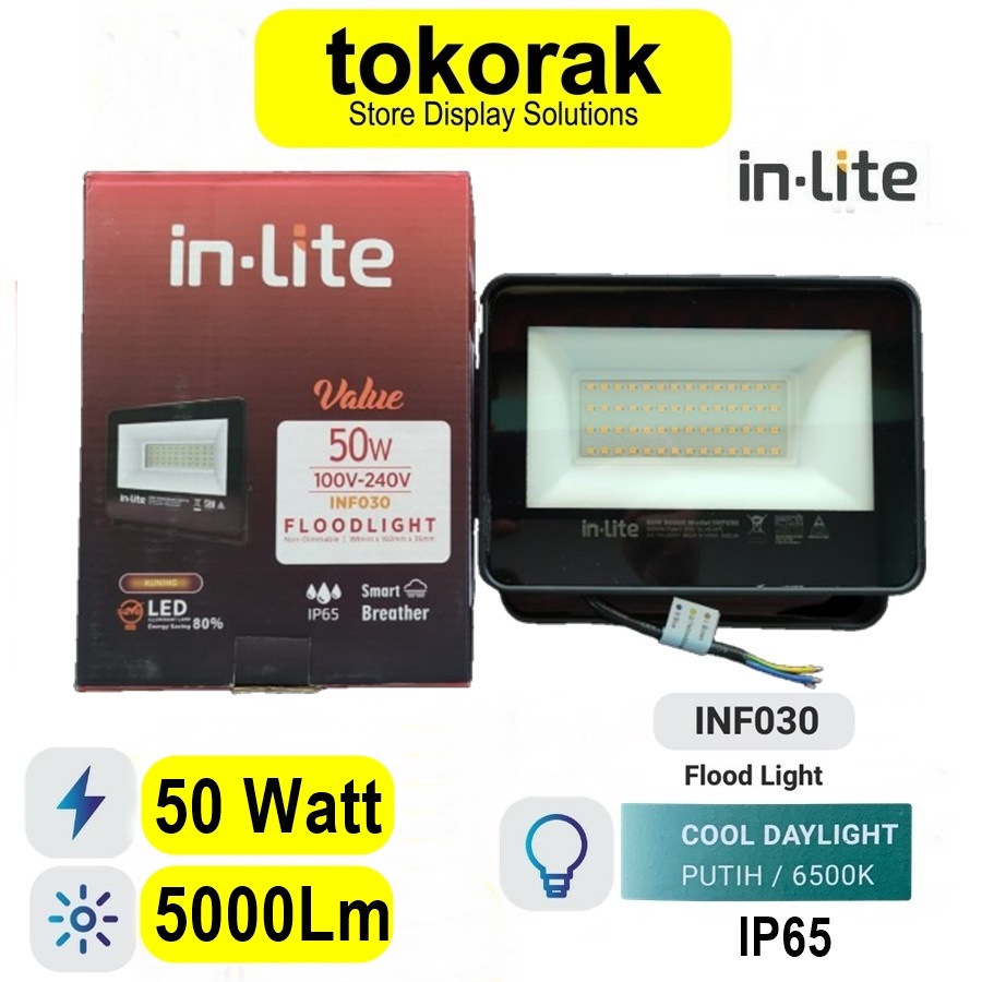 Jual LAMPU SOROT LED IN LITE FLOODLIGHT 50 WATT 50WATT 50W 50 W INLITE ...