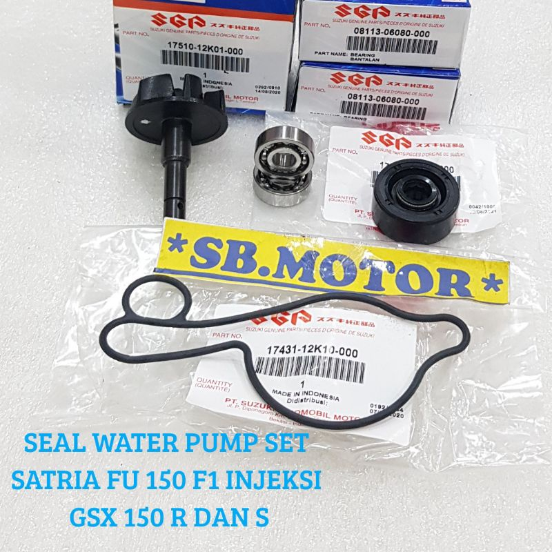 Jual SEAL SIL WATER PUMP SET KIPAS ORING LAHAR BEARING FU 150 FI F1 INJEKSI GSX 150 R S ORISINIL ...