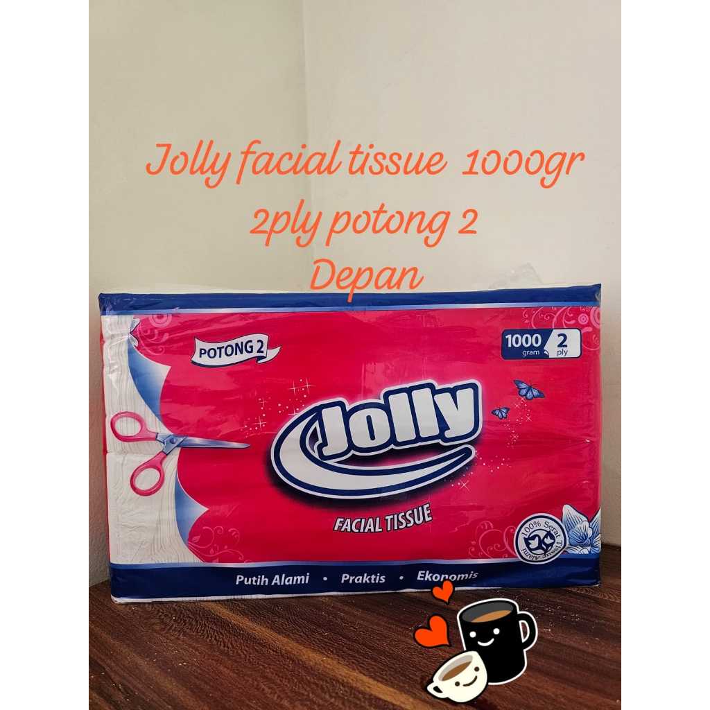 Jual JOLLY FACIAL TISSUE 1000G 2PLY POTONG 2 TISU JOLI WAJAH JOLLI ...