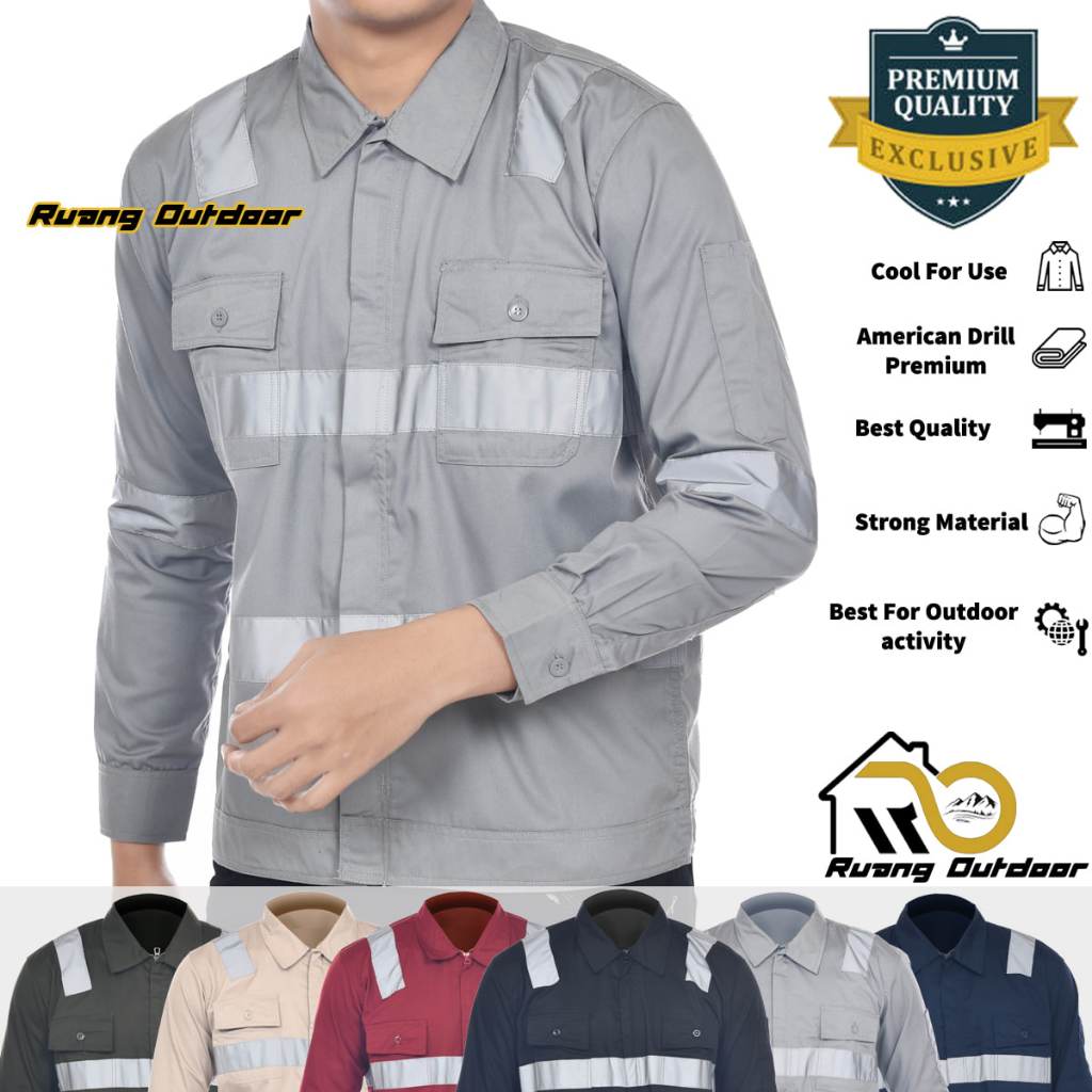 Jual Wearpack Safety Zipper - Kemeja Safety Baju Wearpack K3 Resleting ...