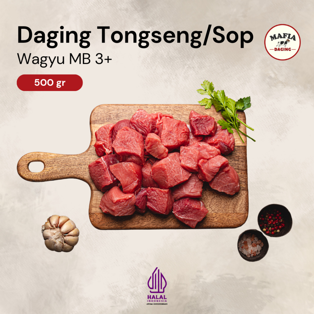 Jual Daging Sapi Tongseng / Oseng / Sop Wagyu Australia MB3+ 500g ...