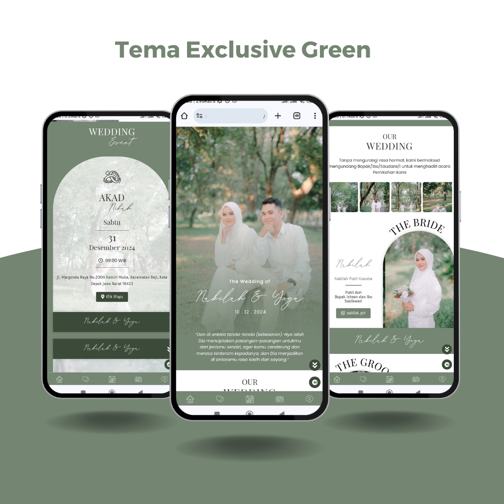 Jual Undangan Digital Pernikahan Tema Exclusive Biru Denim Undangan ...