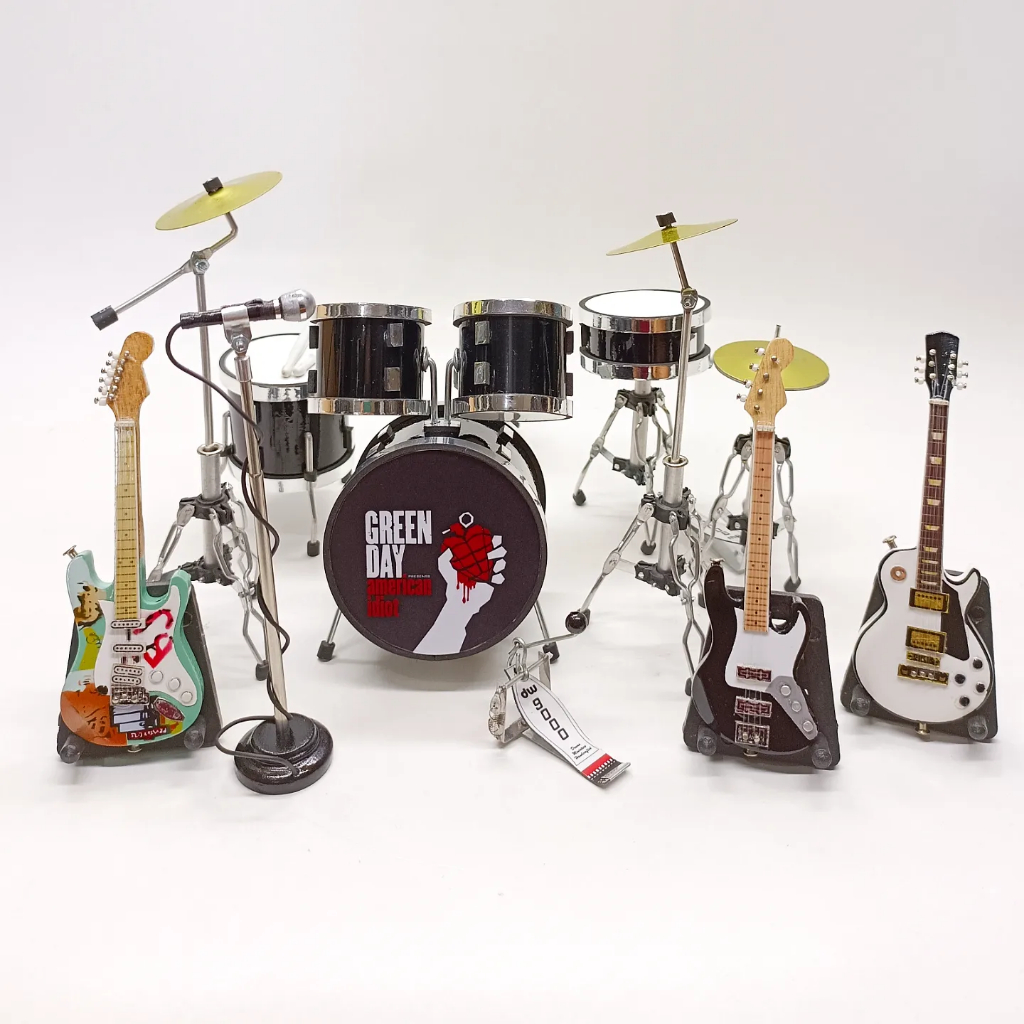Jual Miniatur Drum Green day Dan Gitar Billie Joe Amstrong Exclusive ...