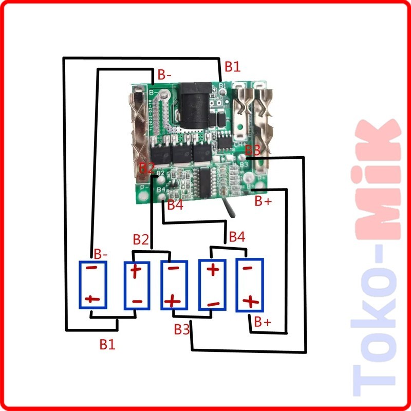 Jual BMS 5S 20A 3 MOS 21V 18V Baterai Li-ion Lithium Bor Obeng Cordless LXT | Shopee Indonesia