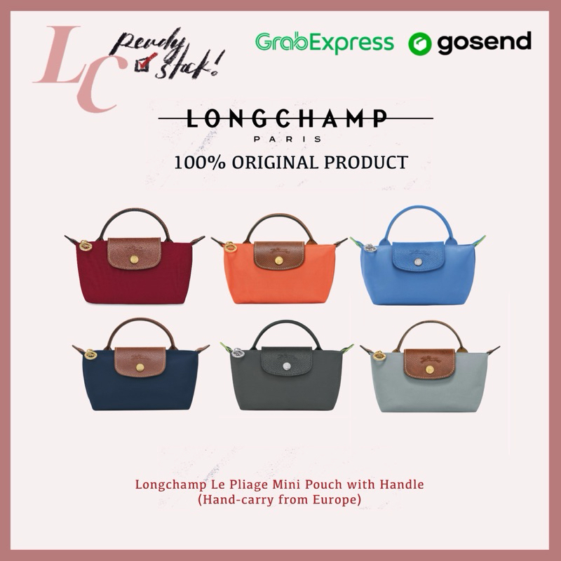 Jual L*NGCHAMP 100% ORIGINAL Le Pliage Mini Pouch with Handle LONGCHAMP ...