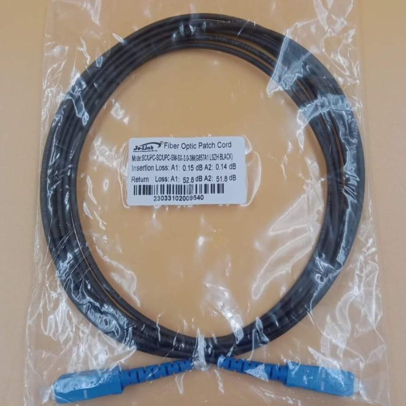 Jual Patchcore Fiber Optic Black Jolink 3mm [ 3 Meter ] - Patchcord ...