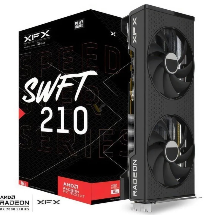 Jual XFX SPEEDSTER SWFT 210 AMD RADEON RX 7600 XT CORE EDITION 16GB GDDR6 | Shopee Indonesia
