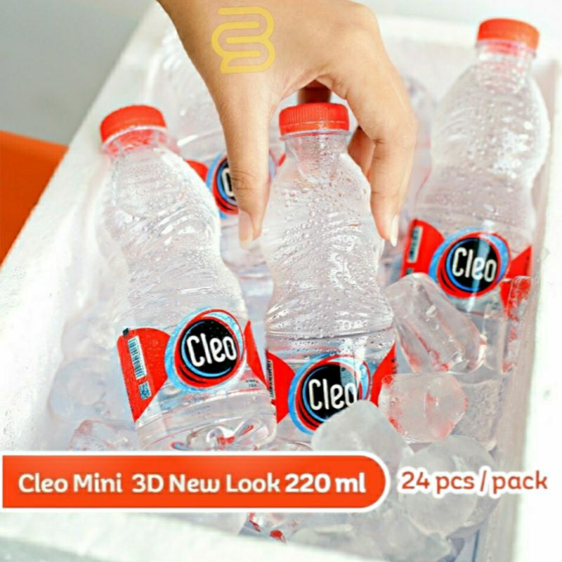 Jual Air Mineral Murah CLEO Mini 1 dus 220ml Botol Imut Kecil | Shopee ...