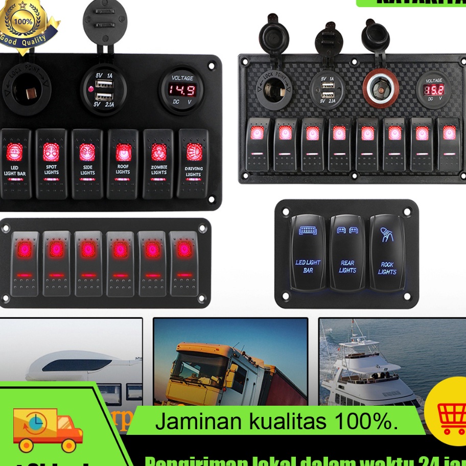 Jual IWA Pengiriman lokal 24 jamPanel Sakelar Mobil 2345678 Gang Rocker ...