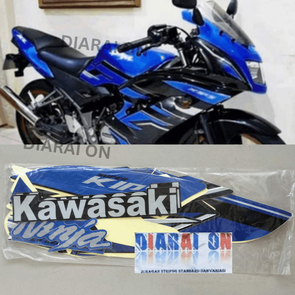 Jual Stiker Striping Kawasaki Ninja RR 150 2015 - Ninja RR Old Biru ...