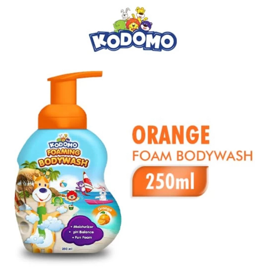Jual Kodomo Foaming Bodywash & Shampoo Orange 250ml pump | SHAMPOO ...