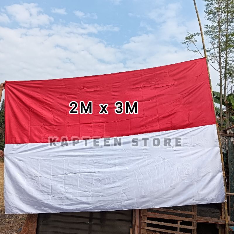 Jual Bendera Merah Putih Indonesia Jumbo 3 meter x 2 meter | Shopee ...