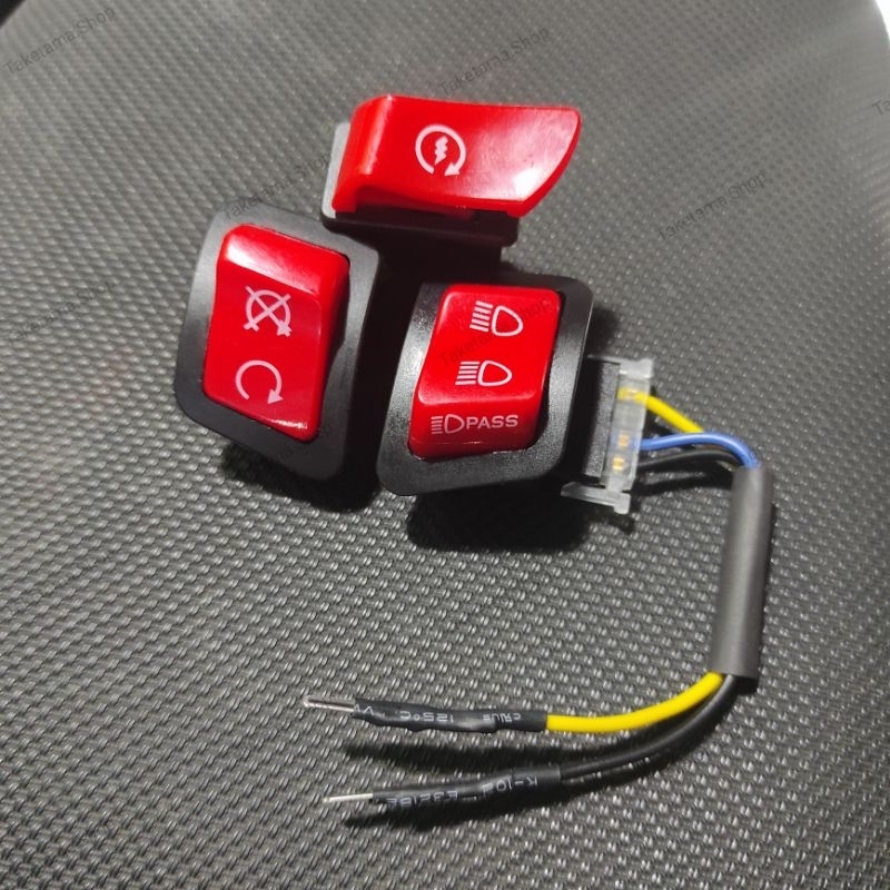 Jual 1 Set Saklar Vietnam Merah PNP Honda Vario 125/150 Led Old , Vario ...