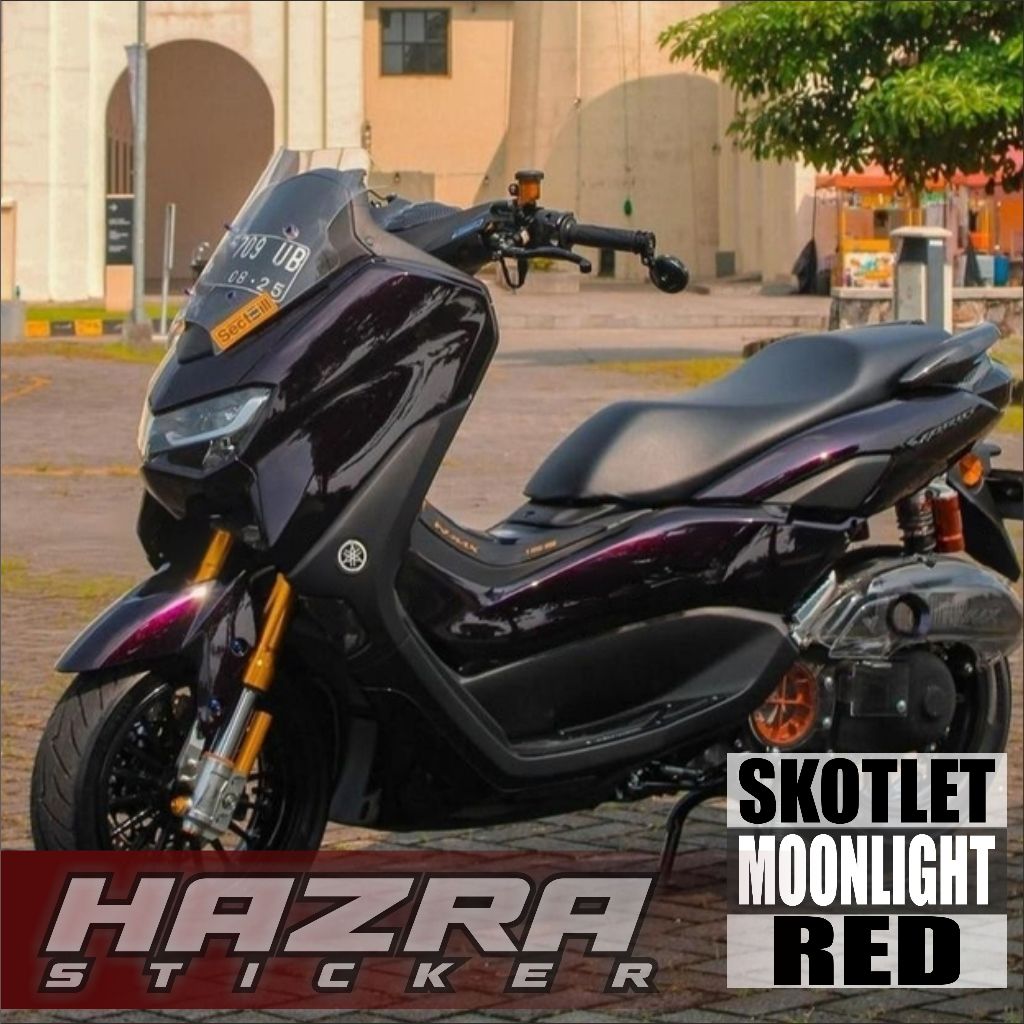 Jual Skotlet Sticker Hitam lembayung Scotlite Merah Moonlight Red Lebar ...