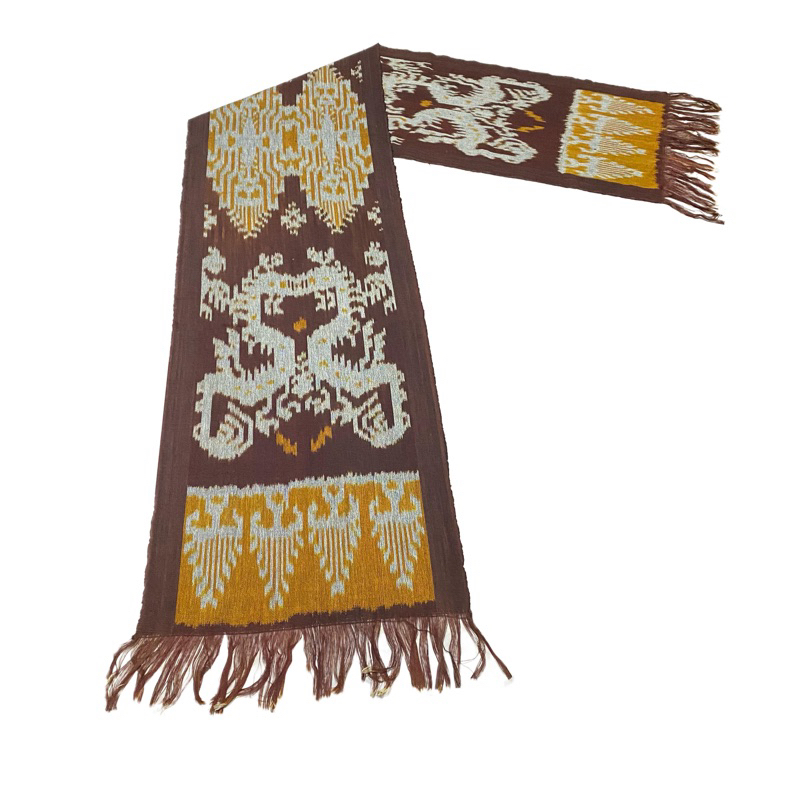 Jual Tenun Selendang Motif NTT warna cokelat | Shopee Indonesia