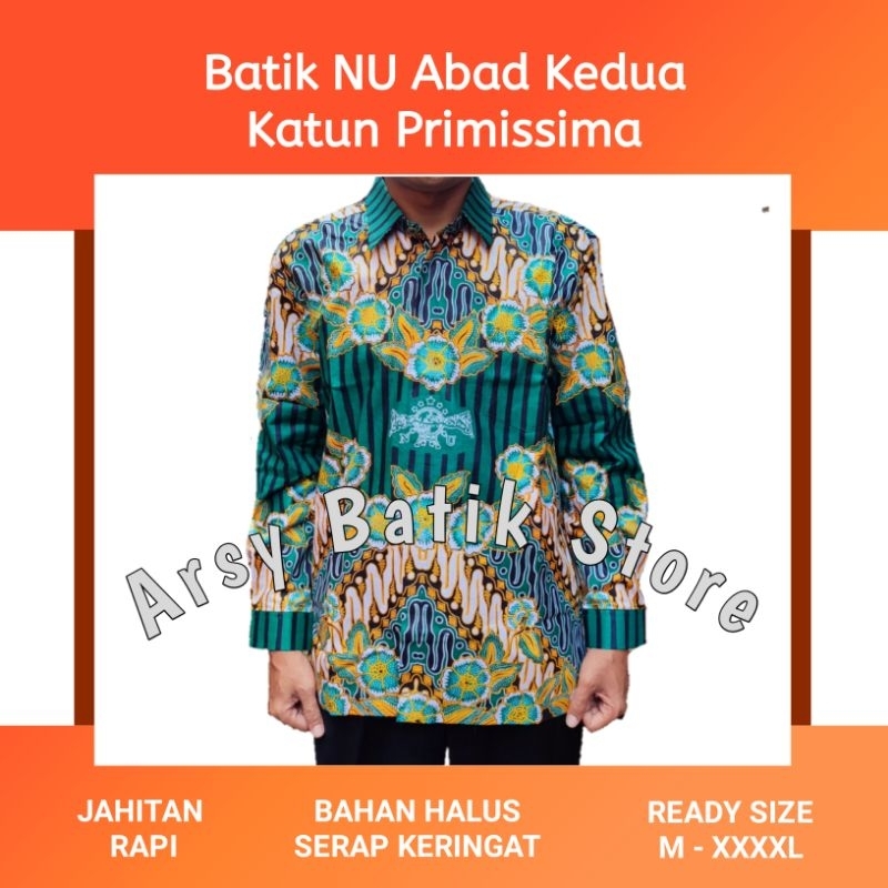 Jual Kemeja Nu Satu Abad Dua New / Batik Nu Motif Satu Abad Dua/ Batik ...