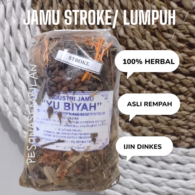 Jual Jamu Herbal Stroke Ringan, Obat Lumpuh Strok (1kg isi 6 bks ...
