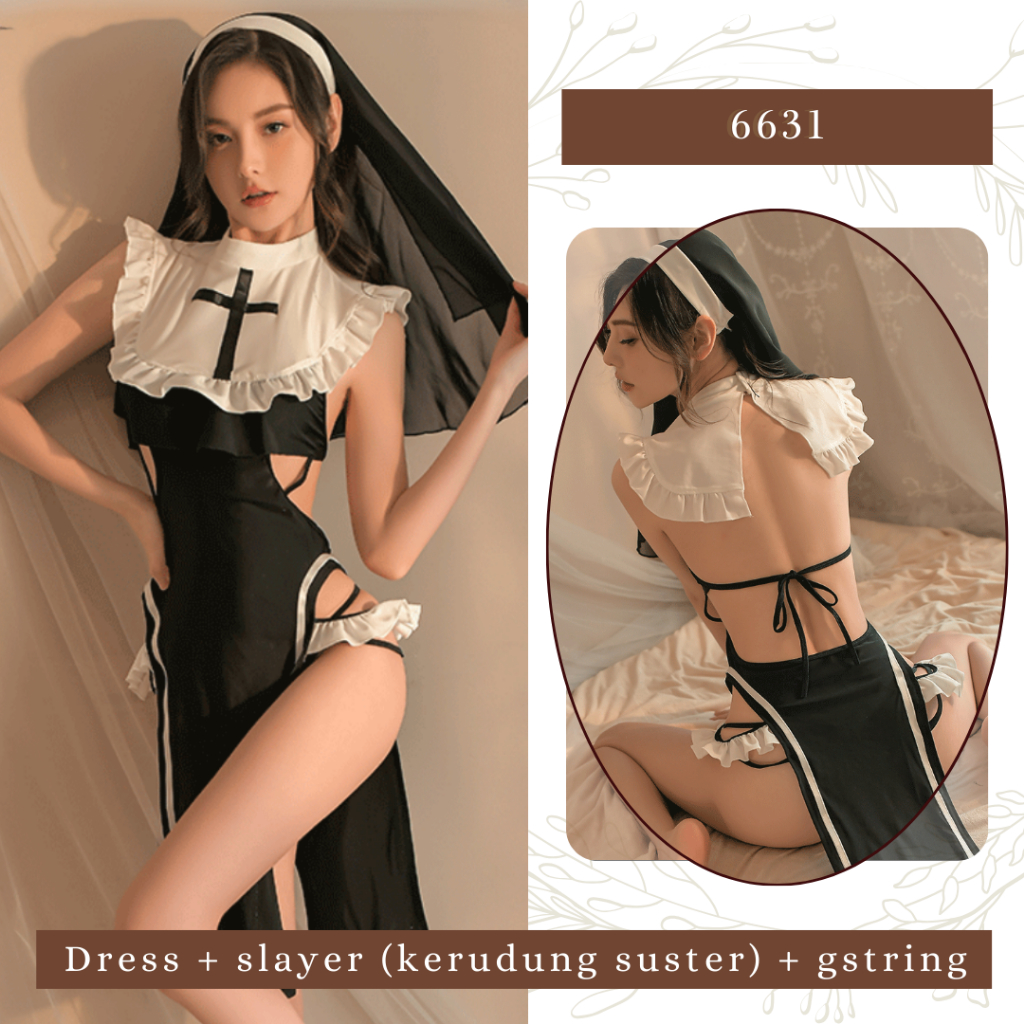Jual Sexy Costume Lingerie Lingeri Sexy Nun Biarawati Lingerie By